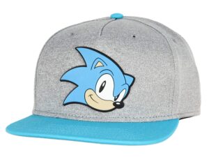 bioworld sonic the hedgehog face snapback youth hat gray