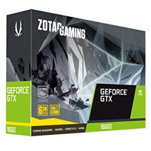 ZOTAC GeForce GTX 1660 6GB GDDR5 192-bit Gaming Graphics Card, Super Compact, ZT-T16600K-10M