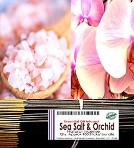 oakland gardens premium hand dipped incense sticks, you choose the scent. 100 sticks. (eo sea salt and orchid)