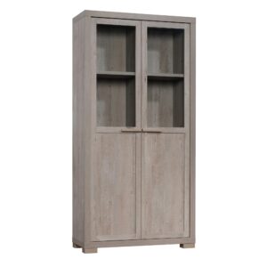 sauder manhattan gate storage pantry cabinet, l: 36.02" x w: 14.45" x h: 72.05", mystic oak finish