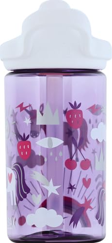 CamelBak Eddy+ Kids BPA-Free Water Bottle with Straw, 14oz Unicorn party