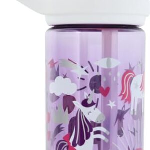 CamelBak Eddy+ Kids BPA-Free Water Bottle with Straw, 14oz Unicorn party