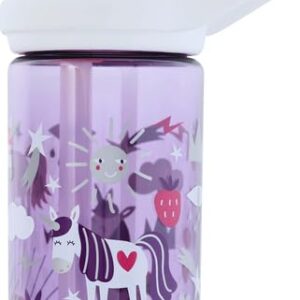 CamelBak Eddy+ Kids BPA-Free Water Bottle with Straw, 14oz Unicorn party