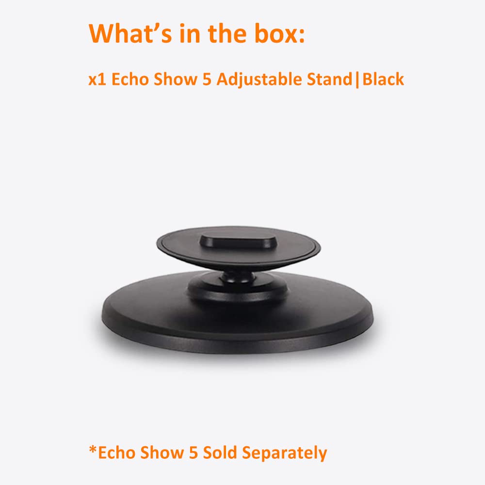 AutoSonic Stand for Echo Show 5 (1st Gen and 2nd Gen) | Adjustable Design Compatible with Alexa Show 5 | Magnetic,Swivel and Tilt | Black