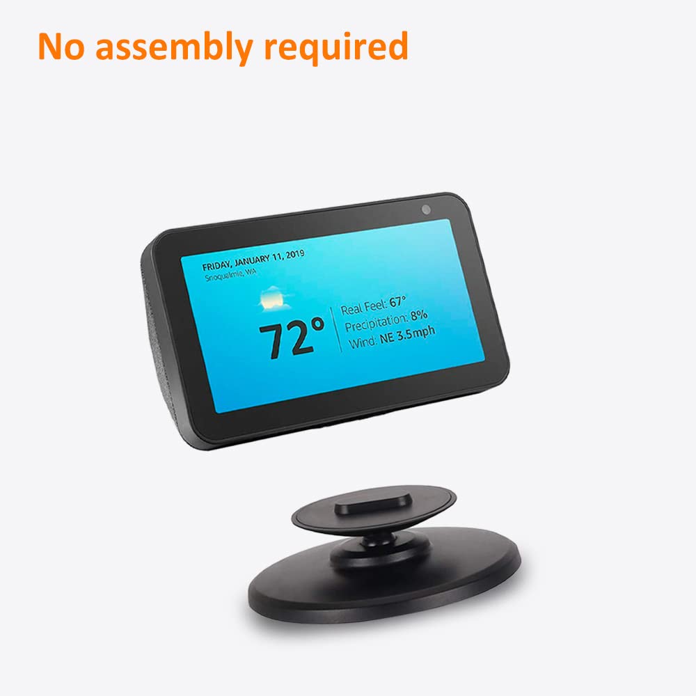 AutoSonic Stand for Echo Show 5 (1st Gen and 2nd Gen) | Adjustable Design Compatible with Alexa Show 5 | Magnetic,Swivel and Tilt | Black