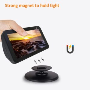 AutoSonic Stand for Echo Show 5 (1st Gen and 2nd Gen) | Adjustable Design Compatible with Alexa Show 5 | Magnetic,Swivel and Tilt | Black