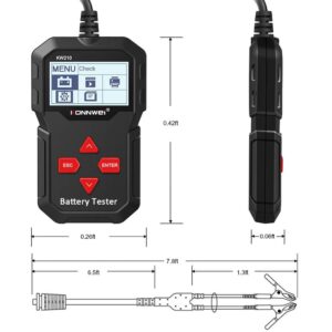 KONNWEI 12V Car Battery Tester 100-2000 CCA Load Tester Automotive Alternator Tester Battery Analyzer