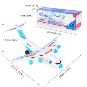 ele ELEOPTION Kids Transport Airplane Toy Aeroplane Infrared Remote Control Plane Toys with Lights and Music for for 3 4 5 6 7 8 Year Old Toddlers Girls Boys