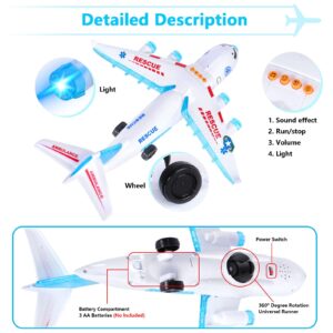 ele ELEOPTION Kids Transport Airplane Toy Aeroplane Infrared Remote Control Plane Toys with Lights and Music for for 3 4 5 6 7 8 Year Old Toddlers Girls Boys