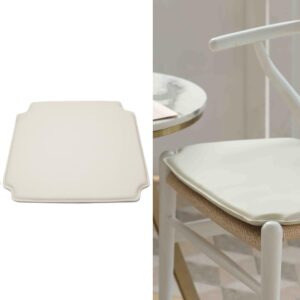 VODUR Wishbone Chair Cushion, Quality PU and Soft Foam Chair Seat Cushion, Seat Cushions/Pads for Hans Wegner Y Chair (White)