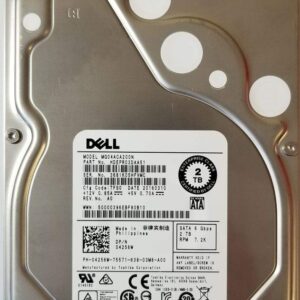 Toshiba 2TB HDD 7.2K RPM 3.5" 6Gb/s SATA Hard Disk Drive Model: MG04ACA200N DP/N: 4256W