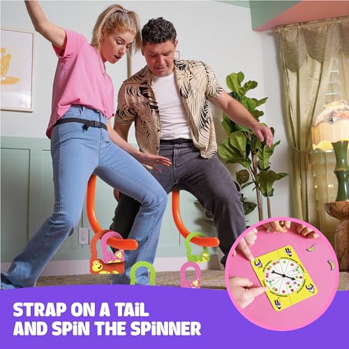 MCMILLER ENTERTAINMENT It's Bananas! The Monkey Tail Game - Funny, Fun Party & Family Game for Kids, Baby Shower, Bachelorette, Easter, Gag Gift for Game Night, Ages 6+, 2+ Players