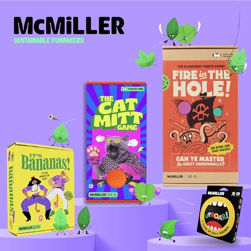 MCMILLER ENTERTAINMENT It's Bananas! The Monkey Tail Game - Funny, Fun Party & Family Game for Kids, Baby Shower, Bachelorette, Easter, Gag Gift for Game Night, Ages 6+, 2+ Players