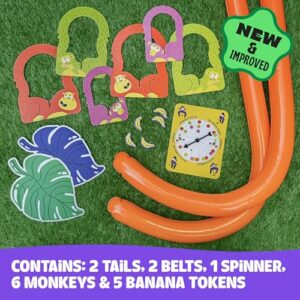 MCMILLER ENTERTAINMENT It's Bananas! The Monkey Tail Game - Funny, Fun Party & Family Game for Kids, Baby Shower, Bachelorette, Easter, Gag Gift for Game Night, Ages 6+, 2+ Players