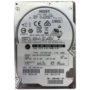 hgst 1.2tb hdd 10k rpm 2.5" 12gb/s sas hard disk drive model: huc101812css200 dp/n: 0kv02