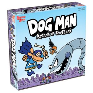 university games, dog man attack of the fleas cooperative board game based on the popular dog man book series by dav pilkey for 2 to 6 players ages 6 and up