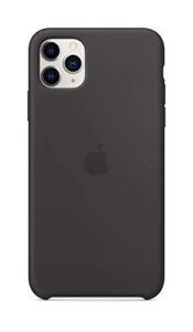 apple iphone 11 pro max silicone case - black