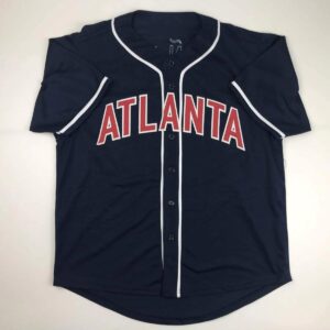 Autographed/Signed Ronald Acuna Jr. Atlanta Blue Baseball Jersey JSA COA