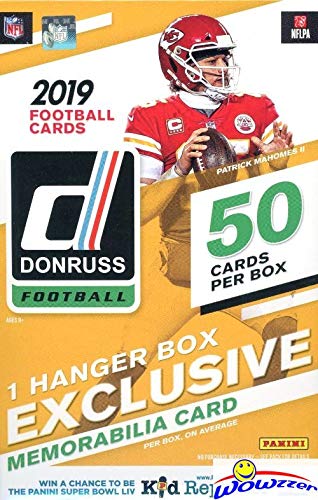 2019 Donruss NFL Football HUGE 50 CARD Factory Sealed Hanger Box with (4) ROOKIES, (4) PARALLELS & (10) INSERTS! Look for Rookies & Autos of Kyler Murray, Daniel Jones, Dwayne Hoskins & More! WOWZZER!