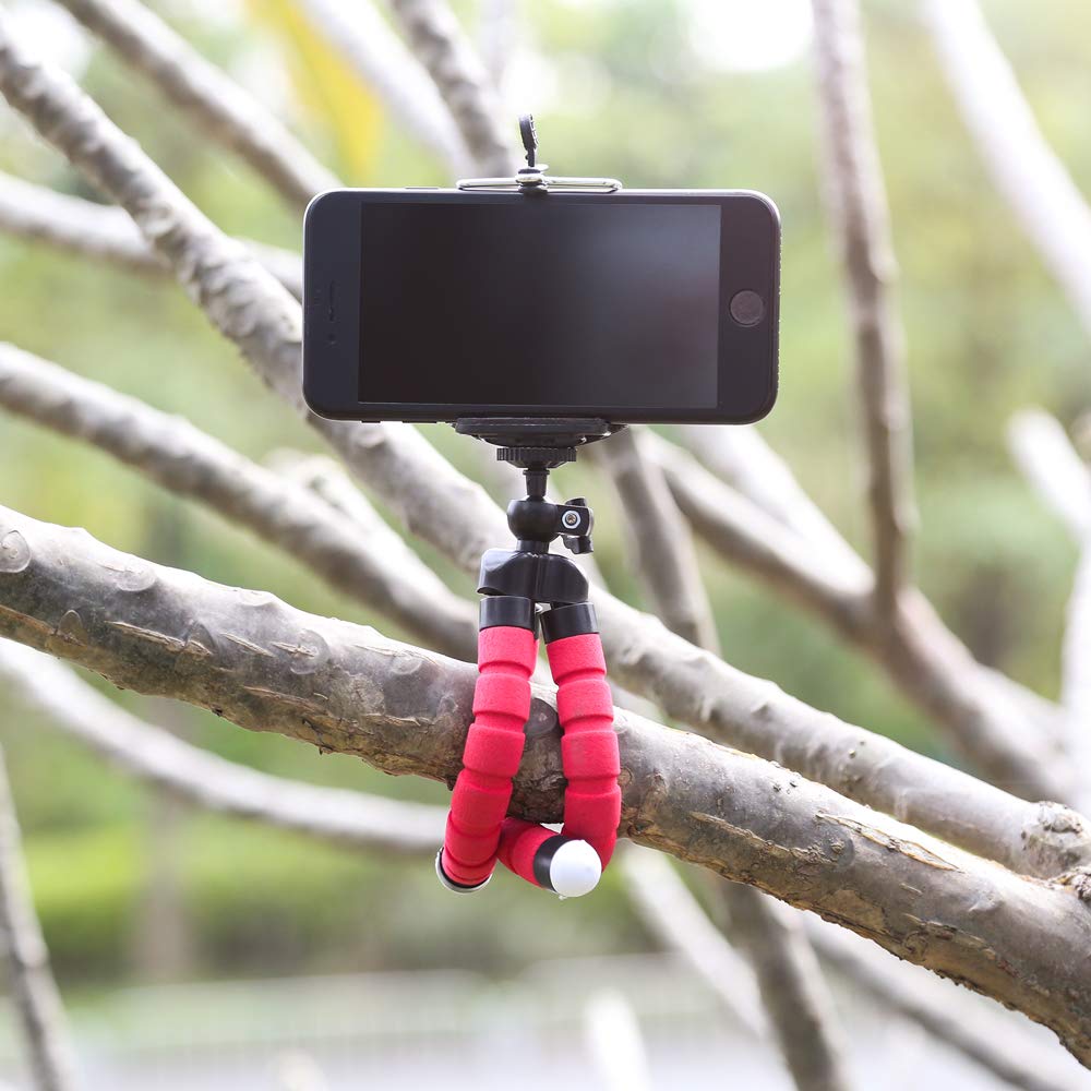 Flexible Mini Octopus Tripod for Phone with Phone Clip Tripod Stand Mount for GoPro SJCAM Xiaomi Yi Action Camera (Blue)