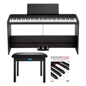 korg b2sp 88-key digital piano bundle with stand bundle with three-pedal unit, piano bench and piano book (3 items)