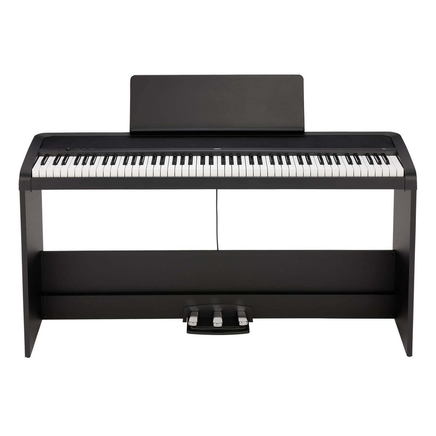 KORG B2SP 88-Key Digital Piano Bundle with Stand Bundle with Three-Pedal Unit, Piano Bench and Piano Book (3 Items)