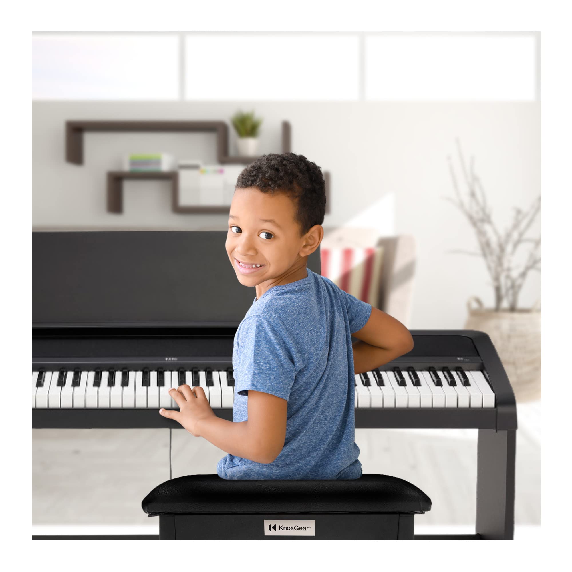 KORG B2SP 88-Key Digital Piano Bundle with Stand Bundle with Three-Pedal Unit, Piano Bench and Piano Book (3 Items)