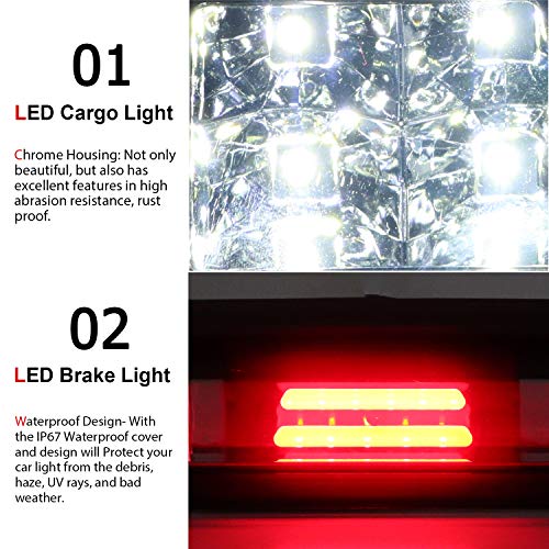 LED Third 3rd Brake light for 04-08 Ford F150 07-10 Ford Explorer 06-08 Lincoln Mark LT Rear Cargo Lamp High Mount Stop light (Red)