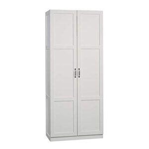 scranton & co contemporary storage cabinet, utility storage cabinet, pantry cabinet in white