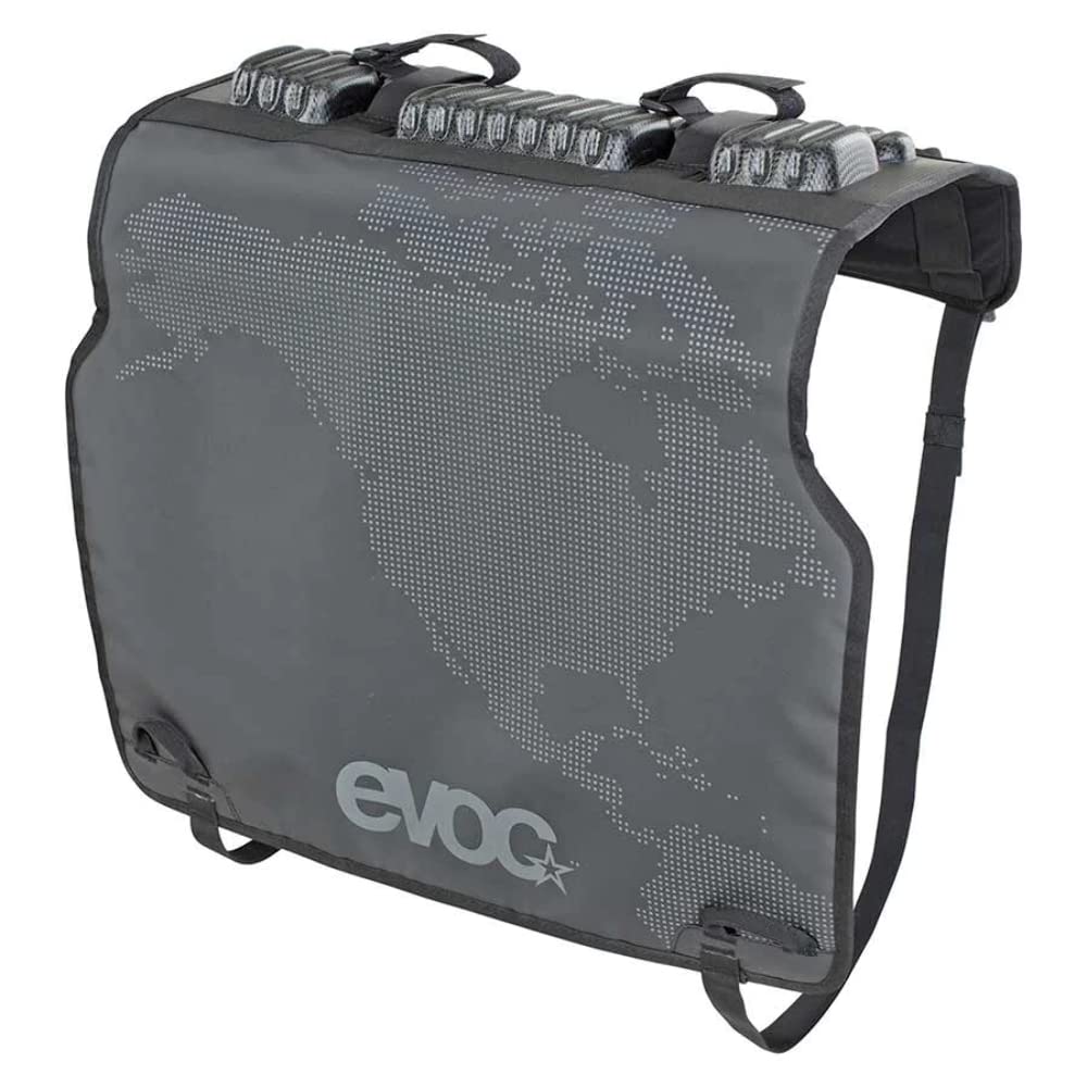 EVOC Tailgate PAD Duo Safe Bike Transport in The Pickup Truck (Bike Transport, Secure Fixation of 2 Bikes, Access to The Tailgate Lever, Protection for Pickup and Bike), Olive, One Size, 100520307