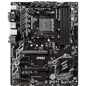 MSI ProSeries AMD Ryzen 2ND and 3rd Gen AM4 M.2 USB 3 DDR4 D-Sub DVI HDMI Crossfire ATX Motherboard (B450-A Pro Max) (B450APROMAX)