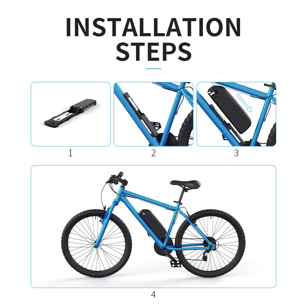 Ebike Battery 52V 13AH for 1000W 750W 500W Motor, Electric Bike Lithium Battery Pack for bafang, AW, ebike Conversion kit