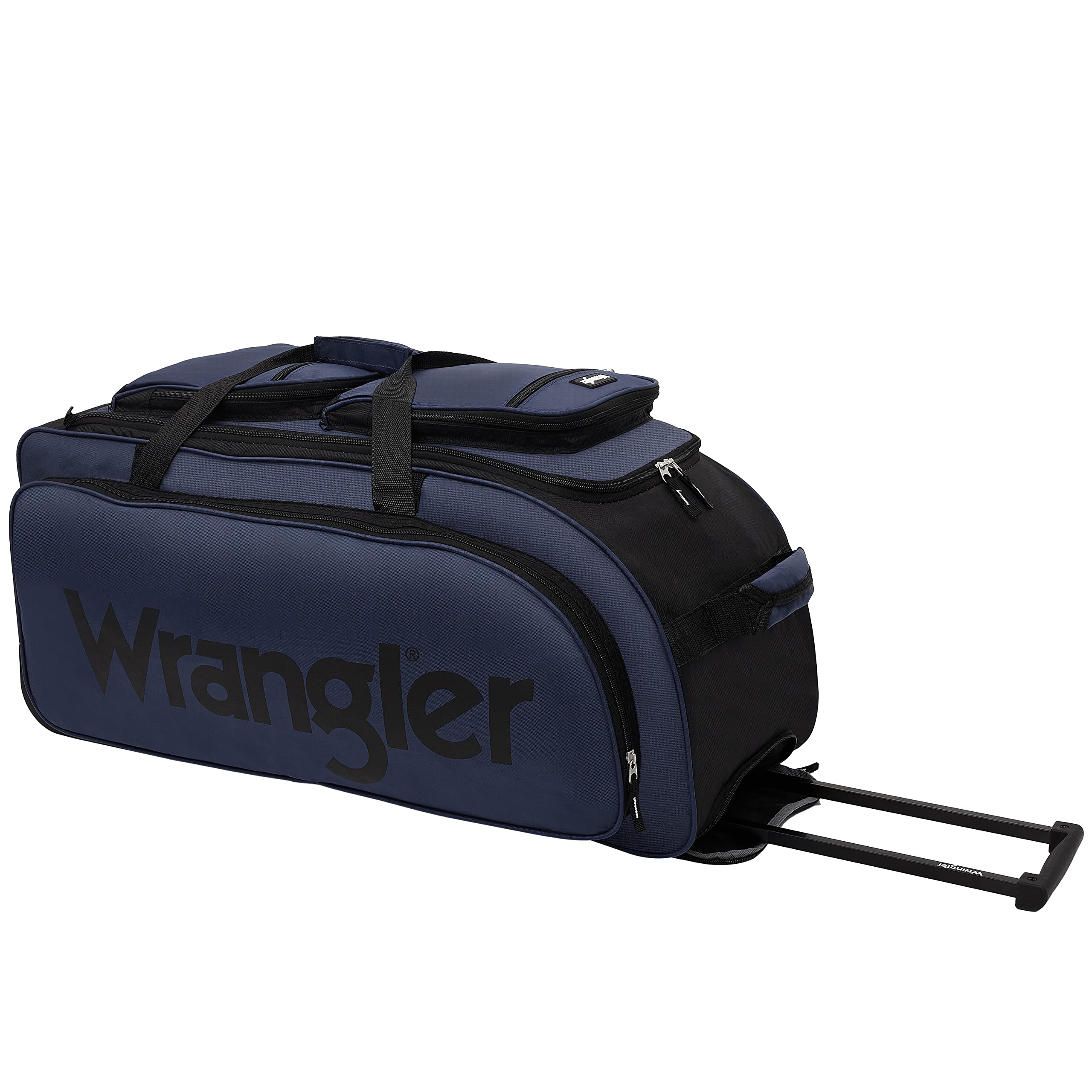 Wrangler 30" Wesley Rolling Duffel Bag, Navy Blue