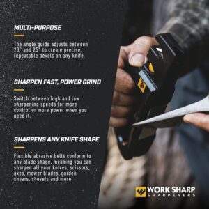 Work Sharp Handheld Pivot Pro Knife and Tool Sharpener, WSHHDPVT, Black