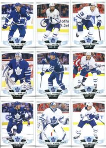 2019-20 o-pee-chee hockey toronto maple leafs team set (made by upper deck) of 17 cards: nikita zaitsev(#1), jake muzzin(#25), connor brown(#32), garret sparks(#93), travis dermott(#150), patrick marleau(#163), morgan rielly(#246), frederik andersen(#256)