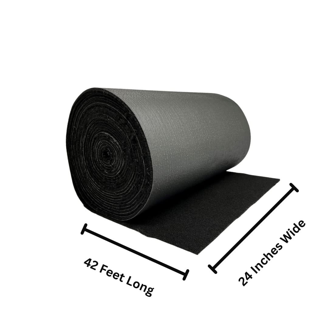 24"x 42' Black 20oz. All Weather Boat Trailer Bunk Carpet, Trailer Guide Carpet, Bunk Padding, Boat Carpet, UV Stabilized, Low Water Retention.