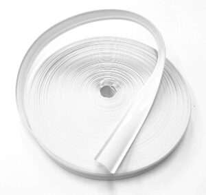 qpn white vinyl 7/8" insert molding trim screw cover rv camper travel trailer (50 ft, white)