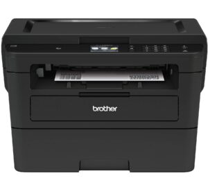 brother compact monochrome laser printer, hll2395dw, flatbed copy & scan, wireless printing, nfc, cloud-based printing & scanning, amazon dash replenishment enabled (renewed)