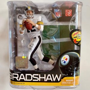 McFarlane Toys NFL Sports Picks Series 26 Action Figure Terry Bradshaw (Pittsburgh Steelers) SILVER Collector Level (All White Uniform) Variant Figure #/600