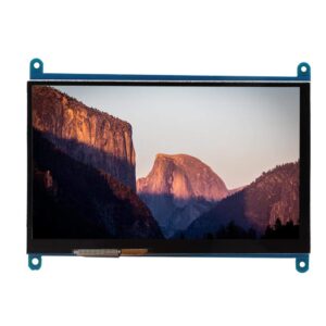 Display Screen, 7 Inch Small Portable LCD HDMI 1024x600 Ultra HD Display Screen Capacitive Touch Screen Support Backlight Control for Computer Monitor