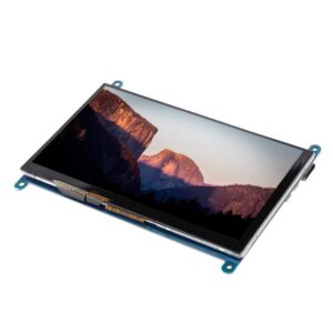 Display Screen, 7 Inch Small Portable LCD HDMI 1024x600 Ultra HD Display Screen Capacitive Touch Screen Support Backlight Control for Computer Monitor