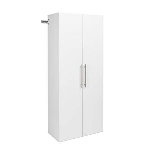 prepac hangups shoe storage cabinet, 16"d x 30"w x 72"h, white