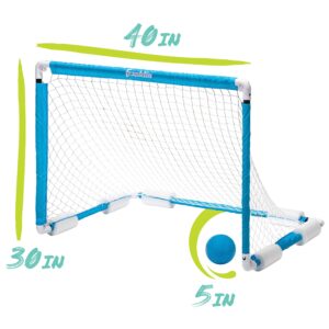 Franklin Sports Water Polo Goal Set - Floating Goal - Pool Water Polo Net + Inflatable Water Polo Ball - Large 40" x 30" Goal - Fun Pool Game Set for Kids