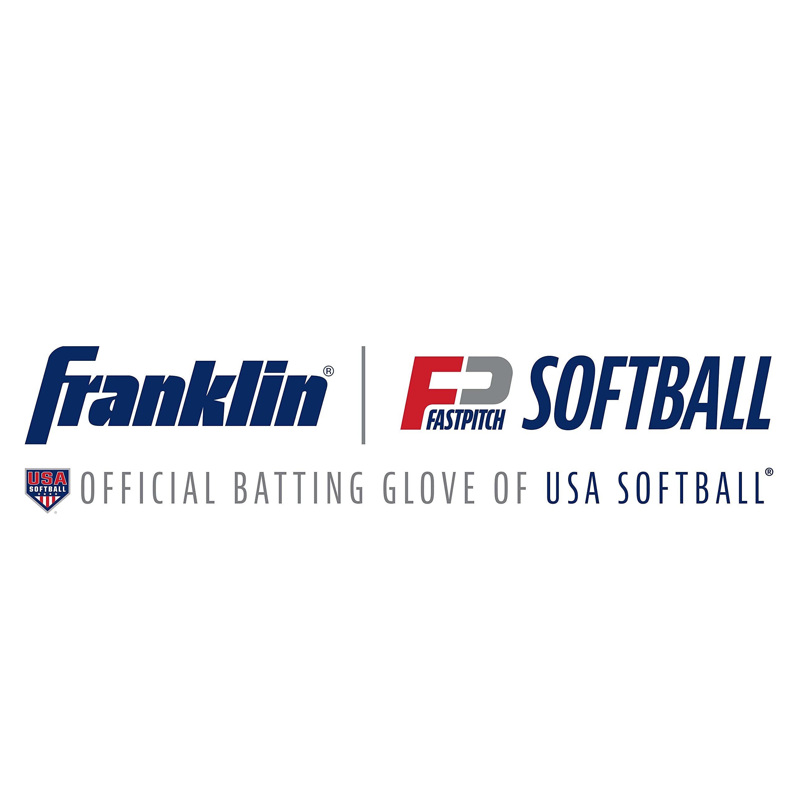 Franklin Sports CFX FP Softball Batting Gloves Pair, Women's Small, White/Black