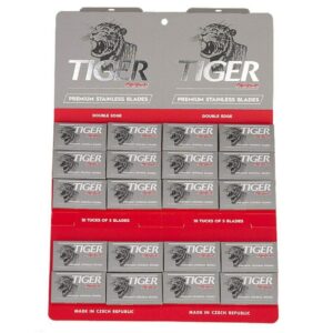 100 tiger platinum double edge razor blades