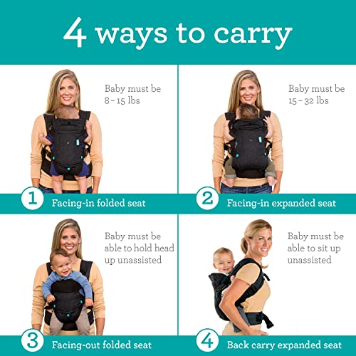 Infantino Flip 4-in-1 Carrier - Ergonomic for Newborns and Older Babies 8-32 lbs