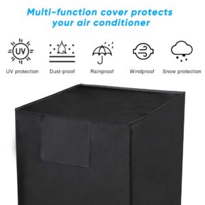 Luxiv Central Air Conditioner Covers, Air Conditioner Cover for Outside Units 24W x 24D x 30H Black Dust-Proof Waterproof AC Cover Outdoor AC Protection Cover (24W x 24D x 30H) (24W x 24D x 30H)