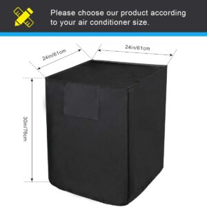 Luxiv Central Air Conditioner Covers, Air Conditioner Cover for Outside Units 24W x 24D x 30H Black Dust-Proof Waterproof AC Cover Outdoor AC Protection Cover (24W x 24D x 30H) (24W x 24D x 30H)