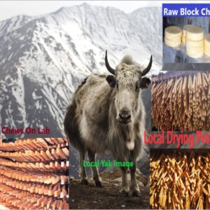 Snow Hill Yak Cheese Dog Chews Monster XXL 1 lb Long Lasting Protein-Rich Fresh Yaky Cheese Golden Bone Treat Improved Oral Health of Dogs - Himalayas, Nepal