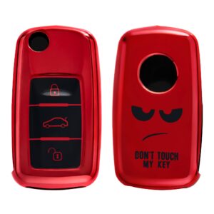 kwmobile key cover compatible with vw skoda seat - don't touch my key